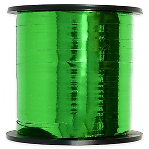 Gift Boutique Christmas Metallic Shiny Curling Ribbon 4 Pack Spool Rolls Green Red Gold & Silver Curly Balloon String Ribbons, Xmas Gift Wrapping Florist Party Crafts Supply Decor, 350 Yards Per Roll