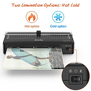 ANWIKE Laminator Machine, Laminate up to 9-Inch A4 Paper with 20 Thermal Laminating Pouches Sheets Trimmer and Corner Rounder for Home Office School Use, 90s Fast Warm-up