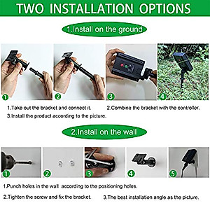 YAOZHOU Red Christmas Solar String Lights Outdoor Red 2 Pack Upgraded Solar Panel,Each 75.5ft 200LED Fairy Lights with 8 Modes IP65 Waterproof Lights for Tree Garden Patio Wedding Party Yard Decor