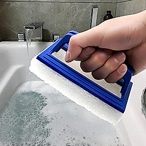 Uoark Hand-Held Sponge Swimming Pool Brush,Hand-Held Bath Scrubber,Heavy Duty Scrub Sponges,Sponge Brush,Tile Scrub Brush for Cleaning Pool Walls & Tile of Cleaning.