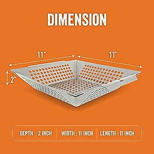 Yukon Glory Stainless Steel Grill Pan & BBQ Glove Set, Perfect for Veggies, Fish or Meat