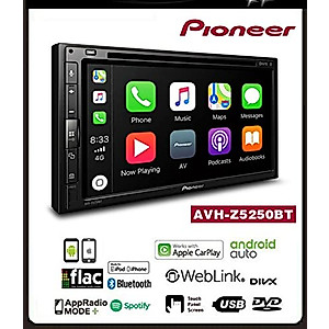 Pioneer 7" WVGA Display, Apple CarPlay, Android Auto, Built-in Bluetooth, AppRadio Mode, Pandora, Spotify, MIXTRAX, USB/AUX Digital Multimedia Video Receiver