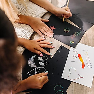 Melissa & Doug Deluxe Combo Scratch Art Set: 16 Boards, 2 Stylus Tools, 3 Frames - FSC Certified