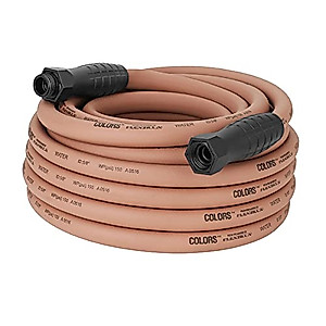 Flexzilla Colors Garden Hose with SwivelGrip, 5/8 in. x 50 ft., Drinking Water Safe, Red Clay - HFZC550TCS