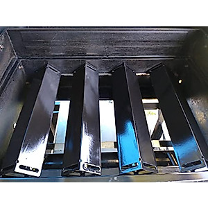 Hisencn Replacement Parts Kit for Charbroil 4 Burner 463211512, 463211513, 463211514 Gas Grill, Stainless Steel Grill Burner, Porcelain Steel Heat Tent Shield Deflector, Adjustable Carryover Tube