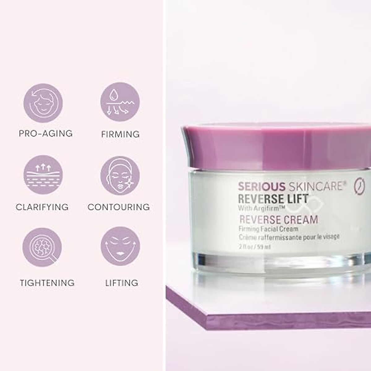 Serious Skincare Reverse Lift Cream, 2 Ounce