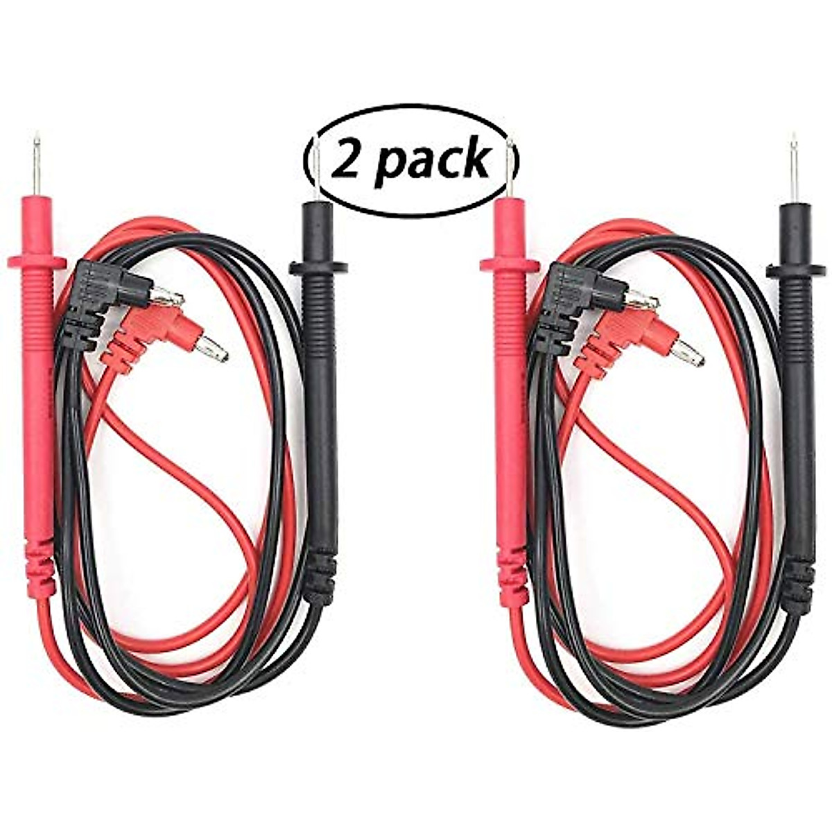 XMHF Digital Multimeter Banana Plug Connector Electrical Test Lead Probe Cable 1000V 90cm Long 2Pairs