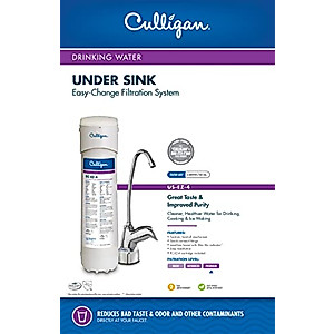 Culligan US Change Sink Drinking Water System with Dedicated Faucet and Premium Filter, EZ-4 (Best Filtration), Chrome