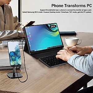 ZEUSLAP Portable Monitor 10.5 Inch Computer Monitor FHD 1280P with USB C Gaming Monitor for PS4 PS5 Switch 60hz Monitor for Laptop Xbox Raspberry PI