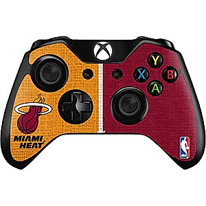 Skinit Decal Gaming Skin compatible with Xbox One Controller - Officially Licensed NBA Miami Heat Canvas Design