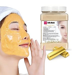 Balvilvi Jelly Mask for Skin Care - 24K Gold Gel Face Mask for Instant Hydration - Jelly Face Mask Peel Off - Facial Skin Care Product for Smoothing, Moisturizing, Cleansing