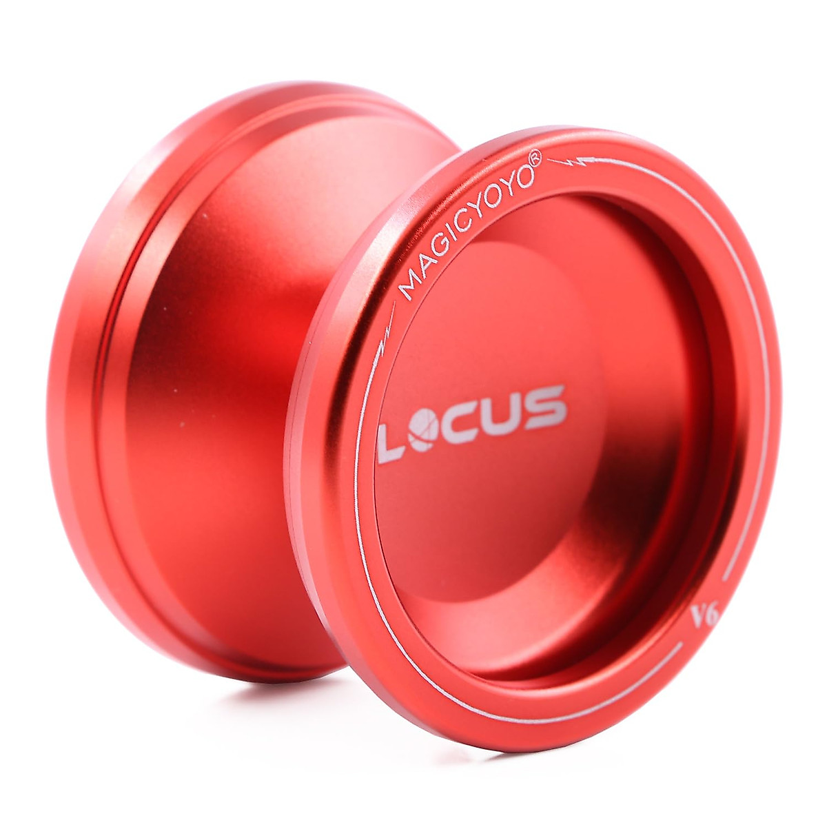 MAGICYOYO V6 Locus Yoyo Professional Responsive Yoyos for Kids Teens Adults, Beginners Yo-yo, Stable Practice Yo-yos for Girls Ladies, Metal Yoyo with Yo Yo Glove+ 12 Yo Yos String+ Pouch Kit, Red