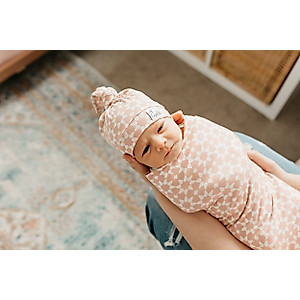 Large Premium Knit Baby Swaddle Receiving Blanket "Star" by Copper Pearl
