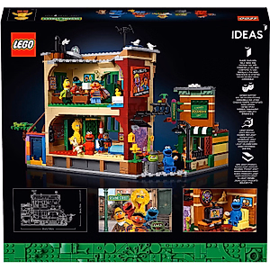 LEGO Ideas 123 Sesame Street 21324 Building Kit; Awesome Build-and-Display Model for Adults Featuring Elmo, Cookie Monster, Oscar The Grouch, Bert, Ernie and Big Bird, New 2021 (1,367 Pieces)