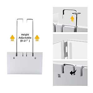 Essbhach 3 Way Mirror for Hair Cutting, 360 Barber Mirror for Women, Barber Supplies Shower 28 LED Mirror, Height Adjustable Hooks, White with LED