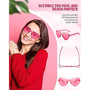 Chicpop 80Pairs Heart Sunglasses for Women Red Heart Shaped Sunglasses Heart Glasses Party Glasses Bulk Accessories for Adult Party Favors