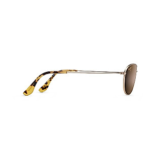 Maui Jim Men's and Women's Baby Beach Polarized Aviator Sunglasses, Gold/HCL® Bronze, Small