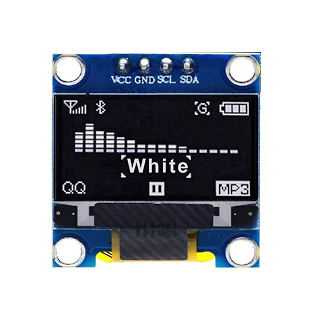 5PCS 0.96 OLED Display Module IIC 128 x 64 Pixel 12864 OLED White I2C 0.96inch OLED Display IIC Serial with SSD1306 Chip for Raspberry Pi
