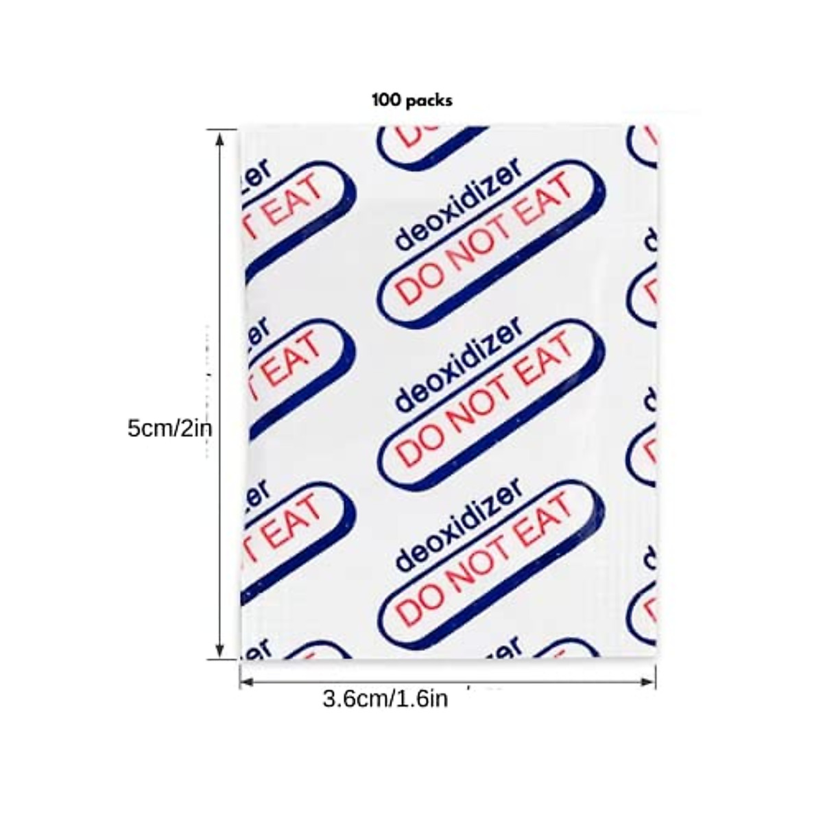400cc X 100 count Oxygen Absorbers - 10 packs individually vacuumed and sealed in 10 Food grade packets For Long Term Food Storage.
