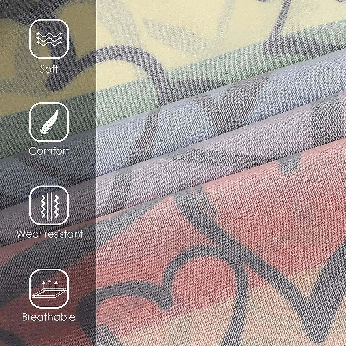 Men's 2 Piece Set Rainbow Gay Shirts and Shorts 3D Printed Rainbow Heart Outfits Elastic Waist Shorts with Drawstring