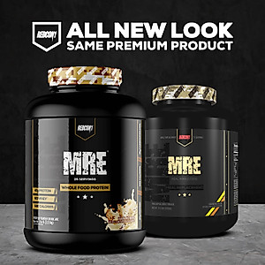 REDCON1 MRE Protein Powder, Blueberry Cobbler - Meal Replacement Protein Blend Made with MCT Oil & Whole Foods - Protein with Natural Ingredients to Aid in Muscle Recovery (25 Servings)