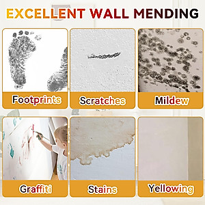 White Paint for Walls, Portable Paint Roller Kit for Effortless Cleaning & Pristine Walls, Small Roller Brush Repair Kit Remove Stains, Scratches, Yellowing, Water-Based, Ready to Use(100g, White)