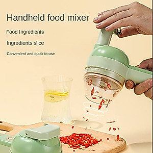 4 in 1 Handheld Electric Food Cutter Set, Kitchen Gods Wireless Food Processor for Fruits, Vegetables and Meat