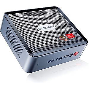 BOSGAME U56 Mini PC AMD Ryzen 5 5600U (Up to 4.2GHz), Mini Computers W11 Pro 16GB DDR4 RAM 512GB NVME SSD, Mini PC Gaming 4K@60Hz Triple Displays WiFi6/ BT5.2