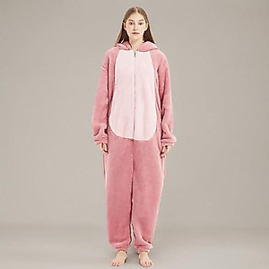 III HHONS Onesie Animal Adult Costume Pajamas Cosplay Halloween for Men Women