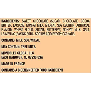 Lu Petit Ecolier European Dark Chocolate Biscuit Cookies, 45% Cocoa, 5.3 oz