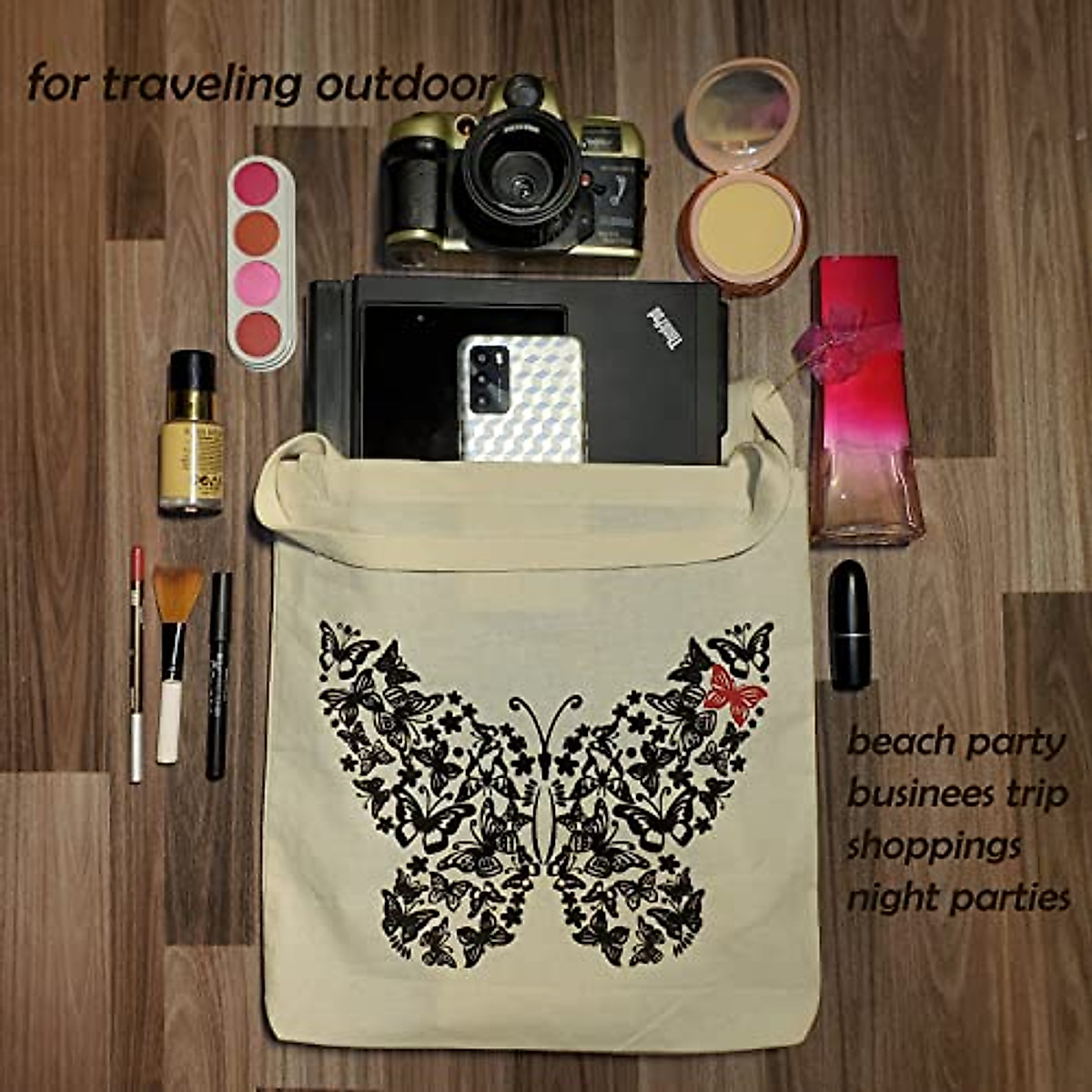 HOORAIN`S CANVAS TOTE BAG for Girls and womens