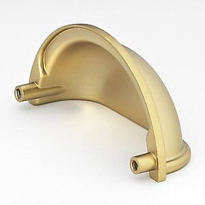 GlideRite 3 in. Center Classic Bin Cup Cabinet Handle Pulls, Brass Gold, Pack of 10