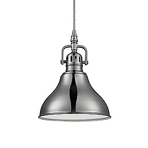 Globe Brushed Nickel Metallic 1 lights Pendant Light