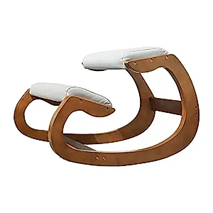 XMSM Posture Correction Kneeling Chair Ergonomic for Office, Kids Angled Seat Learning Rocking Office Chair Knee Stool for Relief Men & Women, Teenager Hunchback,Poor Posture, Kyphosis, Etc