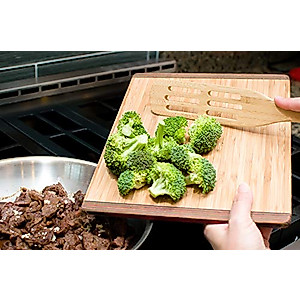 Crate Collective The Original 4-Piece Bamboo Spurtle Set - Wooden Cooking Spoon Utensils for Stirring, Serving, Mixing, Whisking, Whipping, Flipping Food - Non-Scratching, Eco-Conscious Kitchen Tools