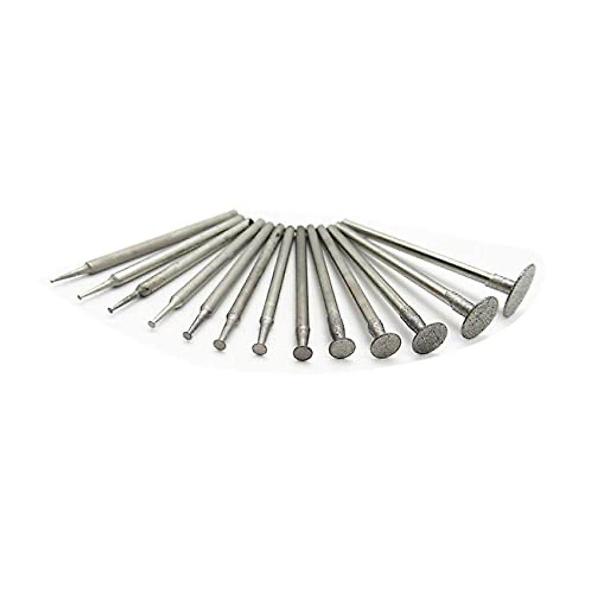 Luo ke 13 Pcs 2.35mm Shank T Shape Head Diamond Grinding Burr Drill Bits Sets for Dremel Rotary Tools