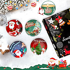 Christmas Gifts, Scented Candles Gift Set for Women, 4 Pack Aromatherapy Candles for Home Scented Merry Chriatmas, Natural Soy Wax Candles Gift Set for Christmas Decoration Gift Ideal