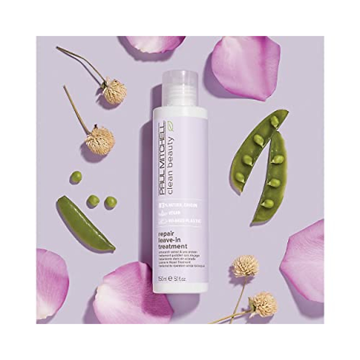 Paul Mitchell Clean Beauty Repair Leave-In Treatment, Leave-In Conditioner, Restores Strands, For Damaged, Brittle Hair, 5.1 fl. oz.