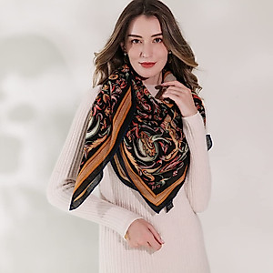 Xinmurffy 100% Wool Scarf Pashmina Shawls and Wraps for Women Cashmere Warm Winter Soft Large Scarves Cold Weather