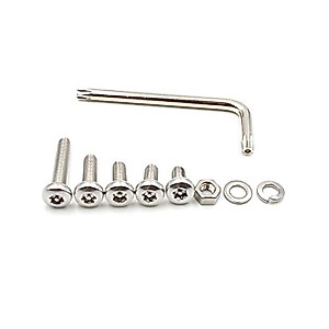 HVAZI M6 Stainless Steel Pin-in-Torx Pan Head Security Machine Screws Nuts Flat Washer with Split Lock Washers Assortment Kit