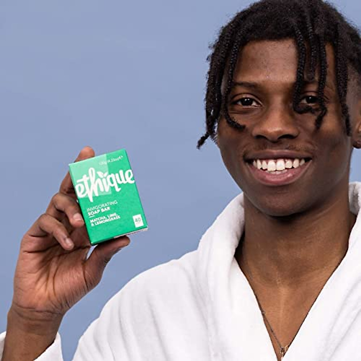 Ethique Invigorating Matcha, Lime, & Lemongrass Soap Bar - Body Wash for All Skin Types - Plastic-Free, Vegan, Cruelty-Free, Eco-Friendly, 4.23 oz (Pack of 1)