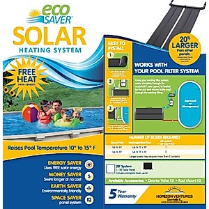 ecoSAVER 20 foot Solar Heating Panel System