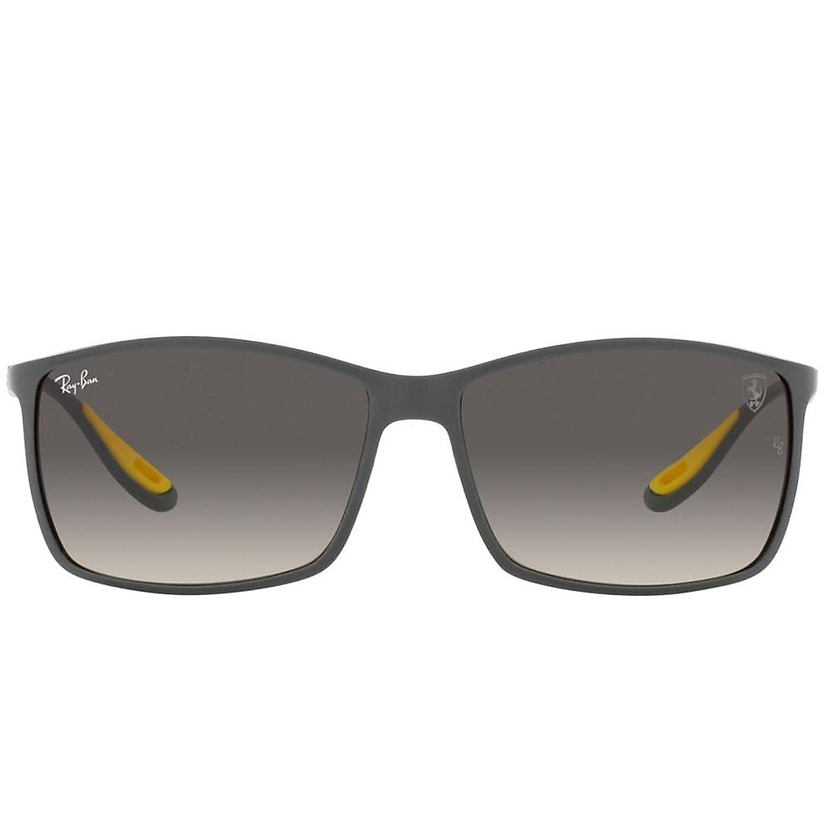 Ray-Ban RB4179M Scuderia Ferrari Collection Square Sunglasses, Matte Grey/Grey Gradient Dark Grey, 60 mm
