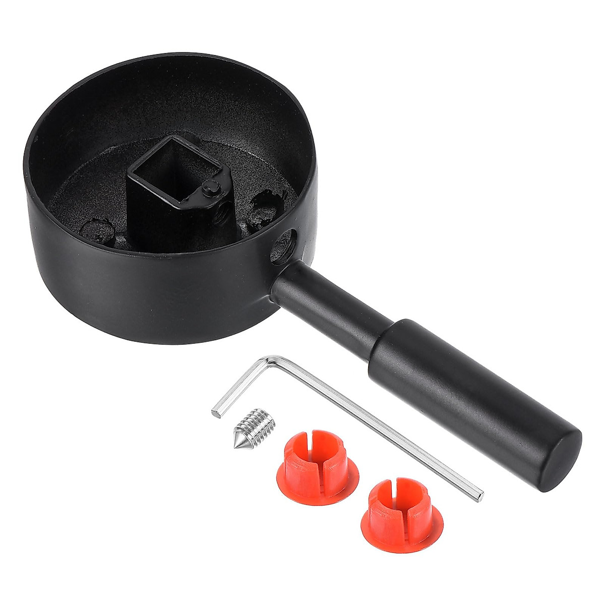 uxcell Single Lever Faucet Handle for 40mm Cartridge, Zinc Alloy Faucet Handle Replacement for Kitchen Bathroom Shower, 4.3"x2", Black