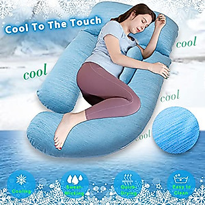 AS AWESLING 60in Pregnancy Pillows for Sleeping | Detachable Maternity Pillow for Pregnant Women | Extra Large Full Body Pillow for Pregnancy (Cool Gray)