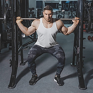 Power Rack Attachment Steel J Hooks for Power Racks fit 3x3 inches Square Tube with 1 inch Hole Power Cages Capacity of 800lb (Pair)