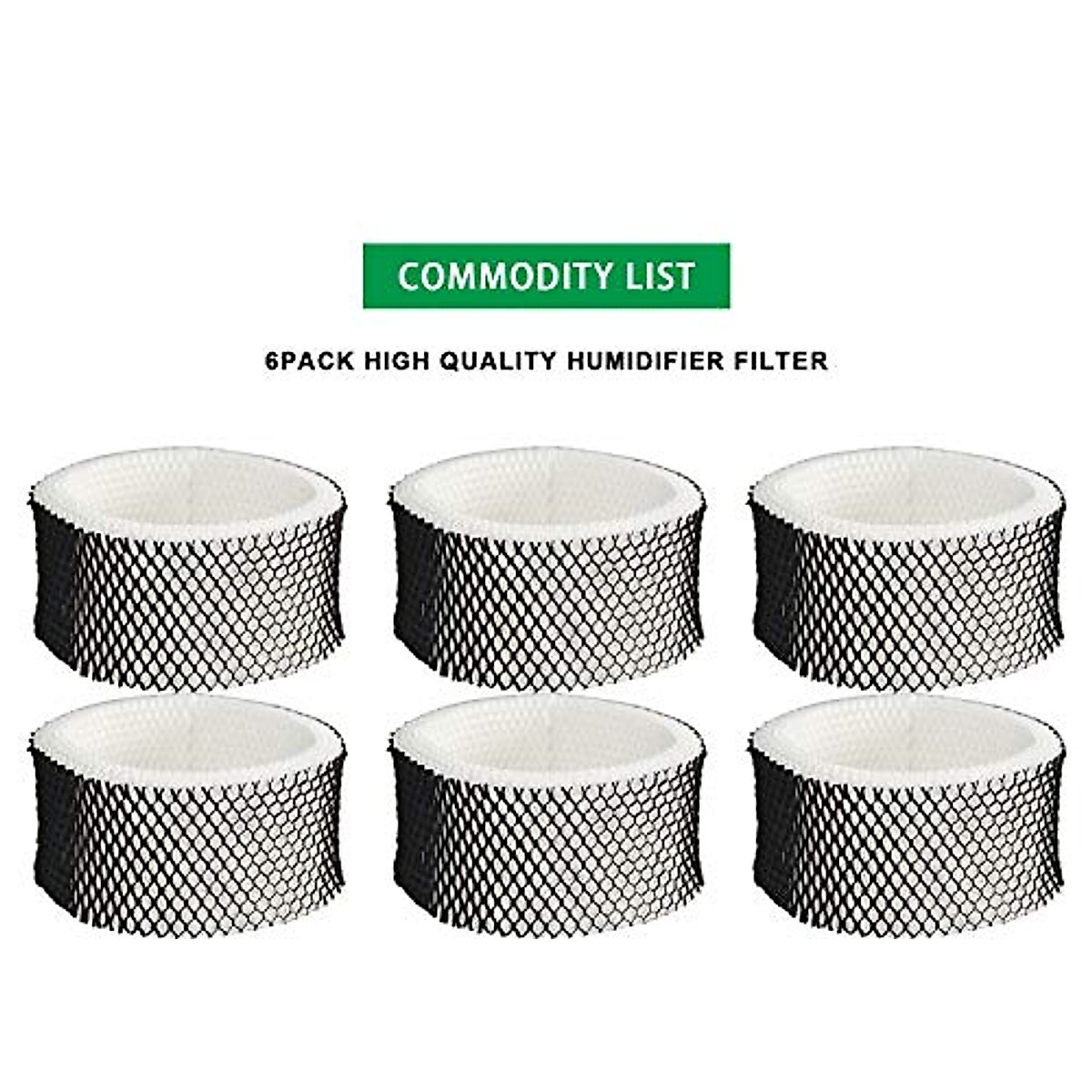 6 Pack Replacement Filters Compatible with Holmes & Sunbeam Humidifier Filter A,HWF62 HWF62CS HWF62D