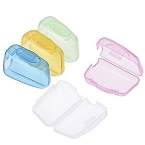 Shappy 10 Pieces Travel Portable Toothbrush Head Covers Toothbrush Protective Case