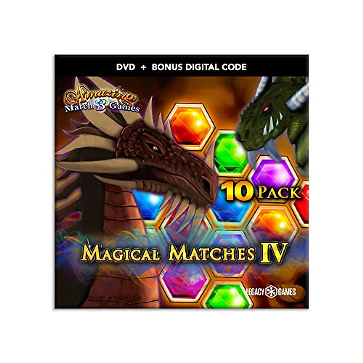 Match-3 Games for PC: Magical Matches Vol. 4, 10 Game DVD Pack + Digital Download Codes (PC)