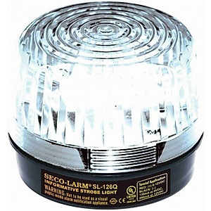 SECO-LARM SL-126-A24Q/C Strobe Light, Clear Lens; For "informative" general signaling requirements; For 6 to 24-Volt use; Easy 2-wire installation, regardless of voltage